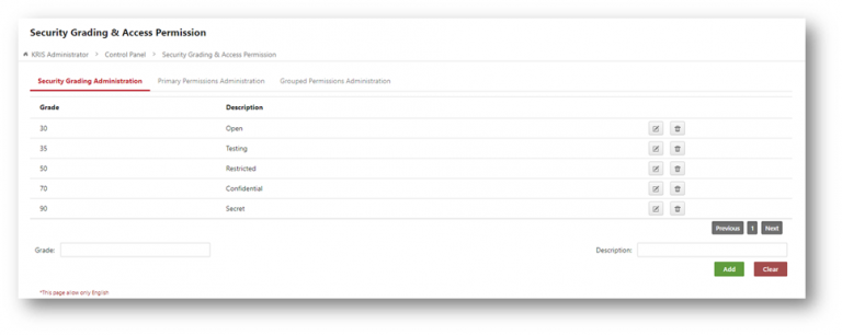 Configuring Security Grading Settings