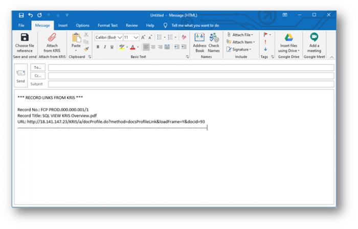 Sharing via Document Links