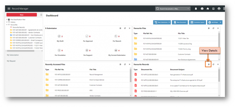 Managing Favourite Documents